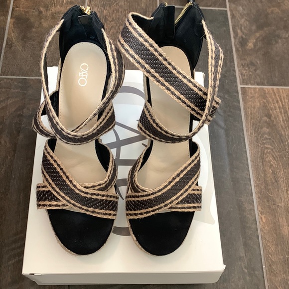 Cato | Shoes | Nib Cato Espadrilles Sandals With Zipper On The Heel ...